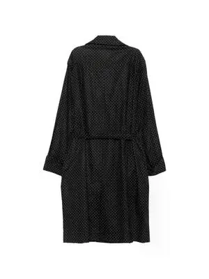 Saint Laurent 1991 Dot-print Belted Trench Coat
