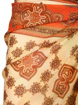 Zimmermann Paisley-print Frayed-edge Pareo