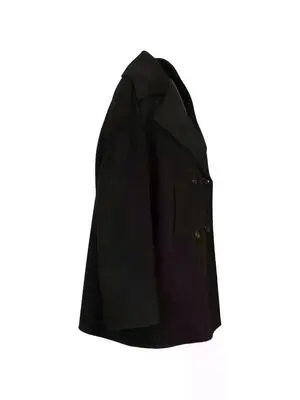 Max Mara Double-breasted Notch-lapel Coat - Black