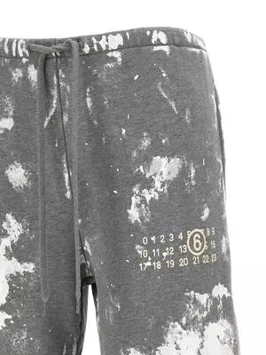 MAISON MARGIELA Numeric Signature Paint-splatter Cotton Track Pants