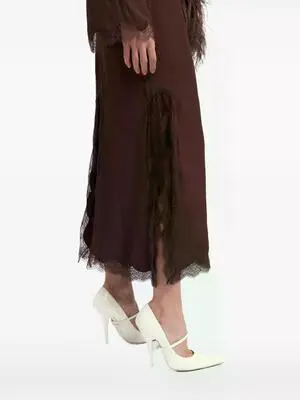 16Arlington Simi Lace-trimmed Satin Skirt
