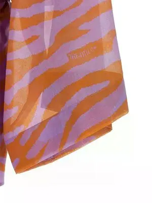 Attico Animal-print Cotton Mini Dress