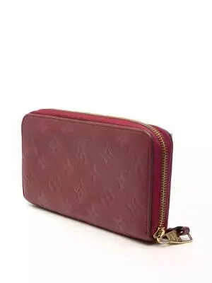 LOUIS VUITTON 2015 Monogram Empreinte Zippy Wallet Long Wallets - Red