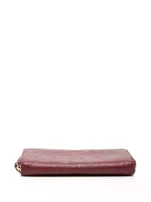 LOUIS VUITTON 2015 Monogram Empreinte Zippy Wallet Long Wallets - Red
