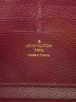 LOUIS VUITTON 2015 Monogram Empreinte Zippy Wallet Long Wallets - Red
