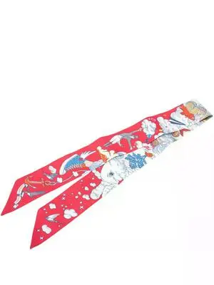 Hermès 2025-2026 Sur Mon Nuage Silk Twilly Scarf Scarves - Pink