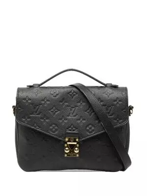 LOUIS VUITTON Monogram Empreinte Pochette Métis Satchel - Black