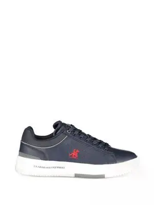 U.S. Grand Perforated Logo-patch Sneakers - Blue