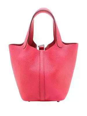 Hermès Clemence Leather Picotin Lock 18 Handbag - Pink