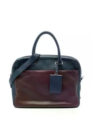 Prada Bicolor Vitello Daino Briefcase Bag