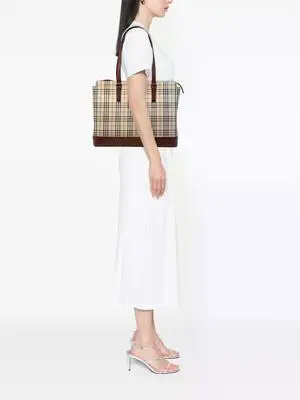 Burberry House Check Canvas Tote Bag