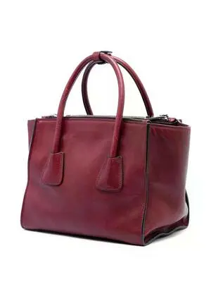 Prada Glace Calf Twin Pocket Satchel - Red