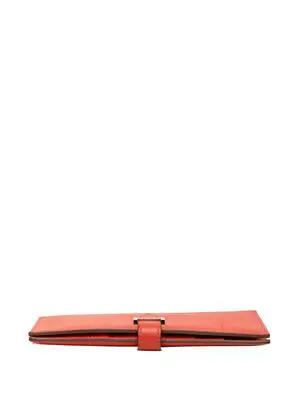 Hermès 2012 Epsom Bearn Wallet Long Wallets - Red
