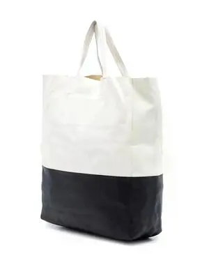 Celine Bicolor Leather Vertical Cabas Tote Bag