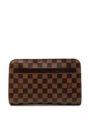 LOUIS VUITTON Damier Ebene Saint Louis Pochette Clutch Bag