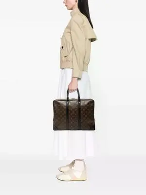LOUIS VUITTON Monogram Macassar Porte Documents Voyage Gm Business Bag