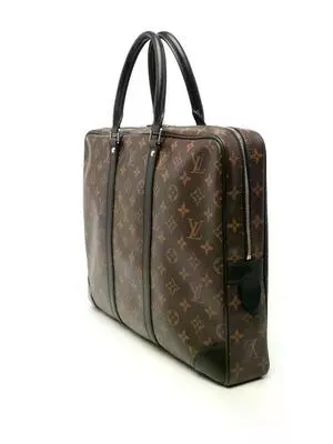 LOUIS VUITTON Monogram Macassar Porte Documents Voyage Gm Business Bag