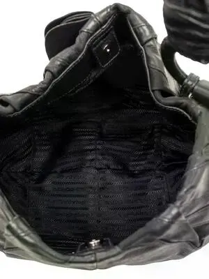 Prada Nappa Mordore Ruffle Hobo Bag