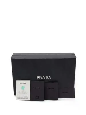 Prada Saffiano Leather Smartphone Case Crossbody Bag - Blue