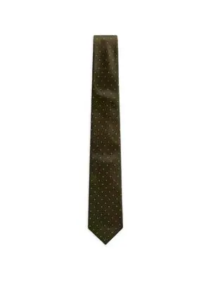 TOM FORD TOM FORD Polka-Dot Silk Neck Tie Brown