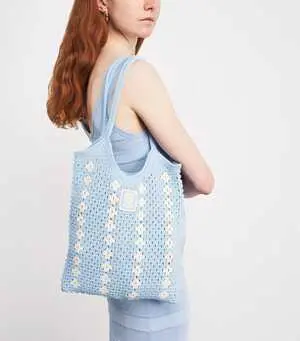 Sandro Crochet Tote Bag