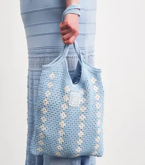 Sandro Crochet Tote Bag