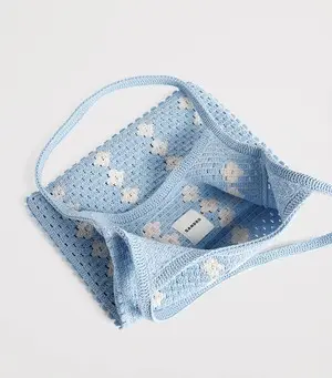 Sandro Crochet Tote Bag