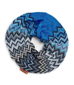 Missoni Zigzag Patterned Scrunchie - Blue