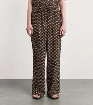 Matteau Silk Polka Dot Wide-leg Trousers