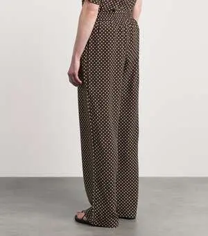 Matteau Silk Polka Dot Wide-leg Trousers