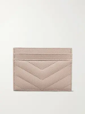 Saint Laurent Monogramme Quilted Textured-leather Cardholder