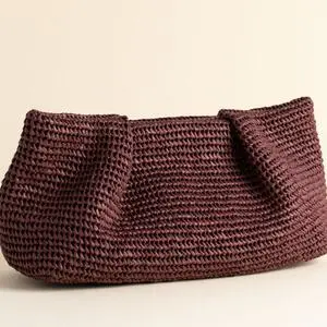 HAMEL ATELIER Handmade Raffia Clutch Bag
