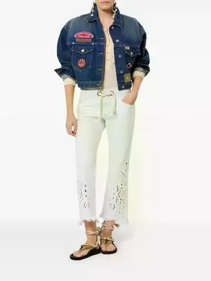 Isabel Marant Étoile Demia Embroidered Patches Denim Jacket