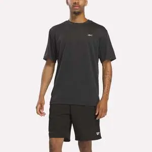 REEBOK Director Short Sleeve Top - Black Heather