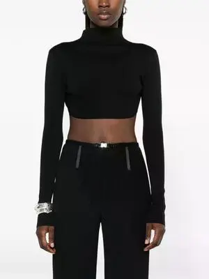 MUGLER Cut-out Cropped Top