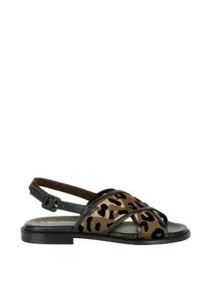 LUCA GROSSI Leopard-print Crossover Sandals