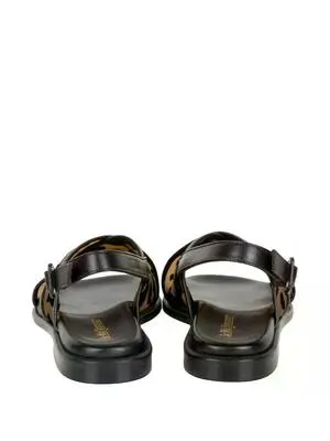 LUCA GROSSI Leopard-print Crossover Sandals