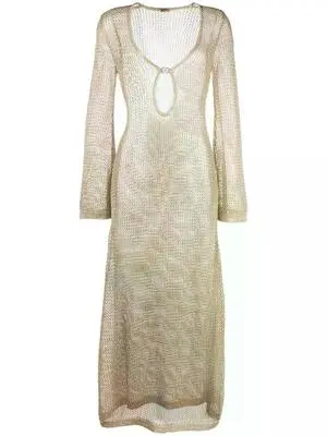 Dodo Bar Or Etta Metallic Mesh Dress