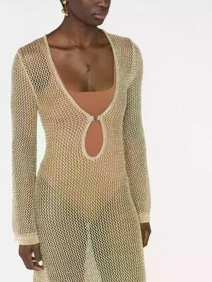 Dodo Bar Or Etta Metallic Mesh Dress