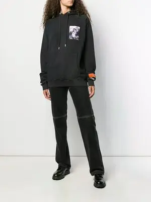 Heron Preston Hoodie With Graphic Chest Print And Rear Logo