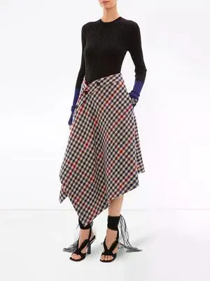 JW Anderson Checked Wool Blanket Skirt