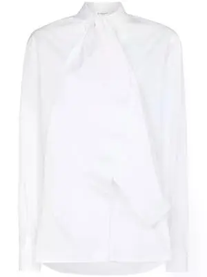 Givenchy Scarf-neck Poplin Blouse