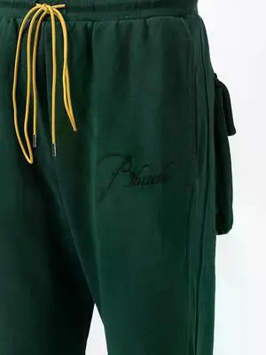 Rhude Oversize Flap-pocket Logo-embroidered Track Pants