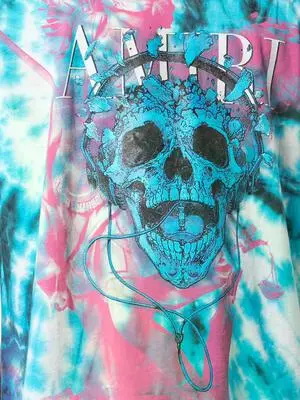 Amiri Skull Print Tie-dye T-shirt