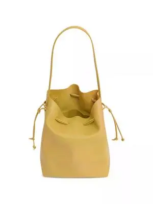 MANSUR GAVRIEL Drawstring Leather Bucket Bag - Yellow