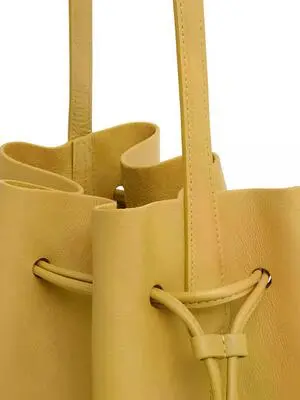MANSUR GAVRIEL Drawstring Leather Bucket Bag - Yellow