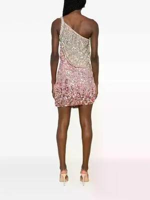 Amen Sequin-embellished One-shoulder Mini Dress
