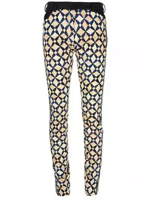 Balenciaga Geometric Print Jeggings - Yellow