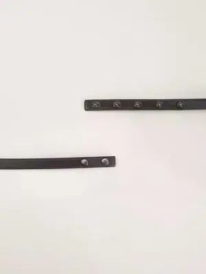 LANVIN Leather Belt With Copper And Brass Hardware