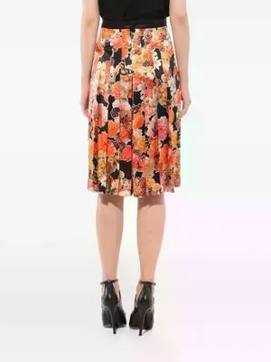 Givenchy Floral Pleated Midi Skirt